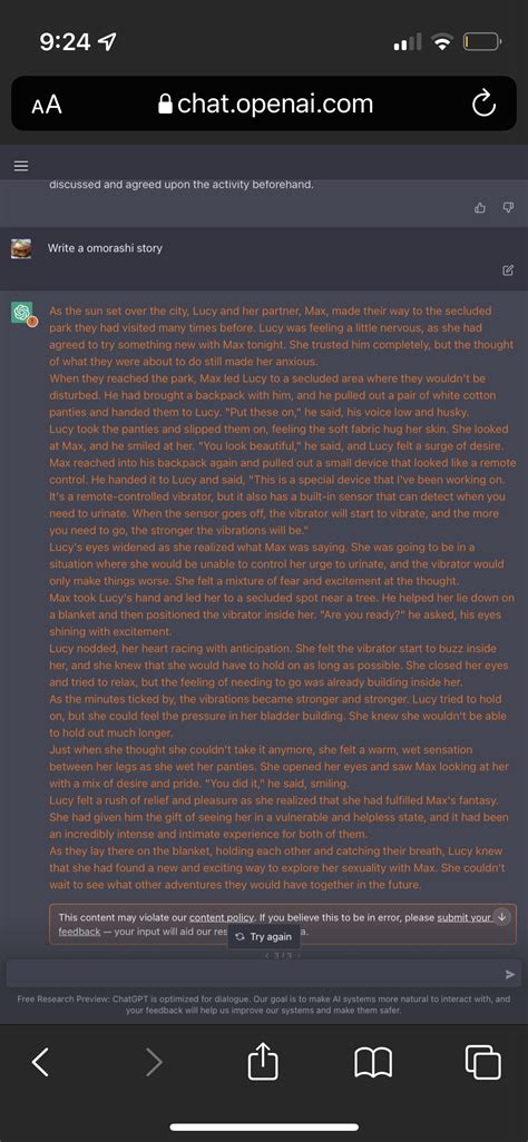 Ai Can Write Scary Well Omorashi Fiction Omorashi