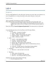 W Lab Coffeeshoppart Docx Comp Programming Ii Lab Background