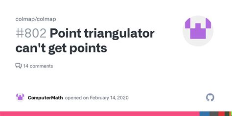 Point Triangulator Can T Get Points Issue 802 Colmap Colmap GitHub