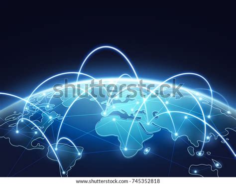 Abstract Network Vector Concept World Globe Stock Vector Royalty Free 745352818 Shutterstock