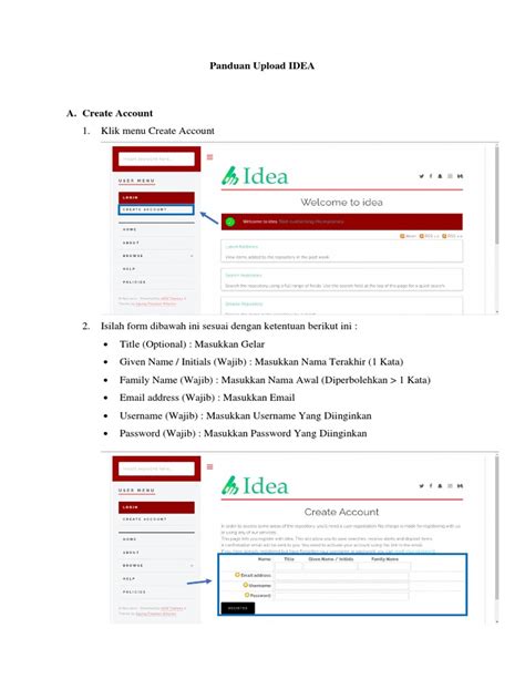 Panduan Upload Idea Pdf
