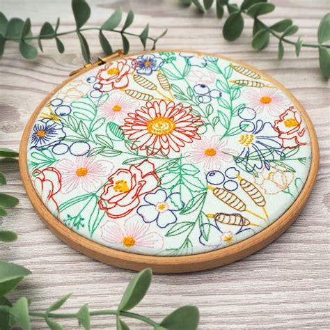Bloom Burst Floral Embroidery Kit By Oh Sew Bootiful
