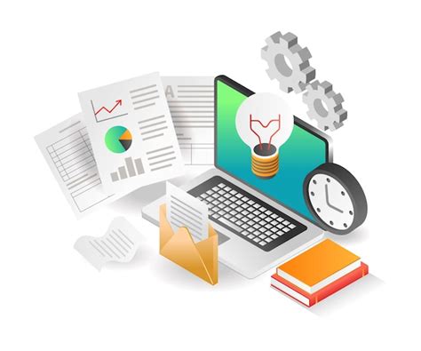 Premium Vector Flat Isometric Concept Illustration Investment Company