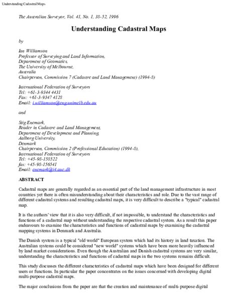 Pdf Understanding Cadastral Maps
