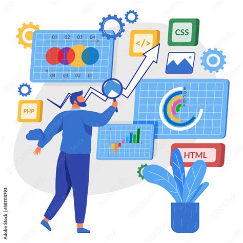 Manager Testing And Analyzing Graph Reports Business Targets Company