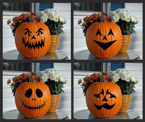 Vinyl Decal Jack O Lantern Faces 1d Etsy