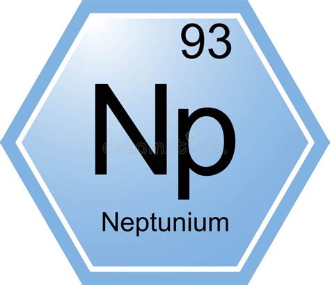 The Symbol Of The Chemical Element Np Is Neptunium Stock Illustration Illustration Of