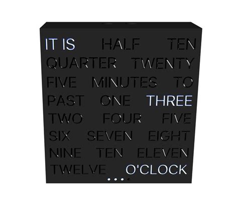 Word Clock By Xadow Download Free STL Model Printables Com