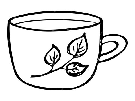 Jolie Tasse De Thé Ou De Café Illustration Simple Tasse Clipart Doodle