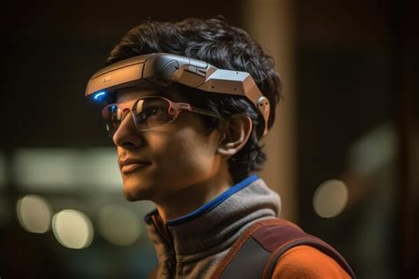 Premium Ai Image A Photo Of A Person Wearing An Advanced Wearable