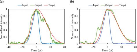 observed input and output waveforms compared with the target waveform