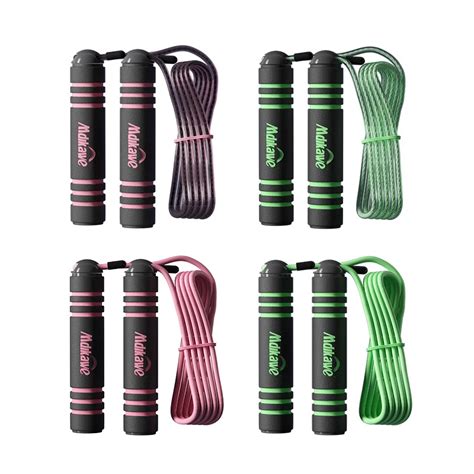 Corde à Sauter Corde à sauter sans fil avec poignée antidérapante en mousse pour Fitness Green