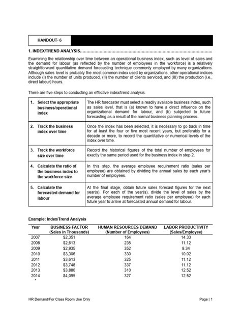 Handout_6_HR Demand.docx | PDF | Forecasting | Regression Analysis