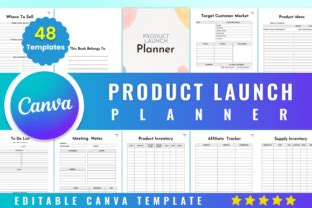 Editable Product Launch Planner Canva Graphic by BoudaTemplate · Creative Fabrica