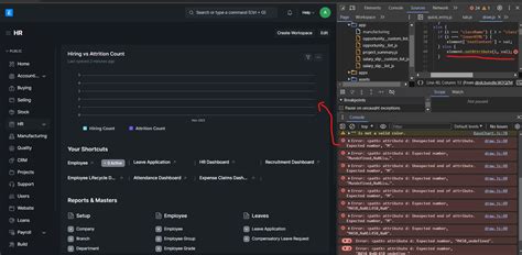 Hiring Vs Attrition Count Graph Error In Console Frappe HR Frappe Forum