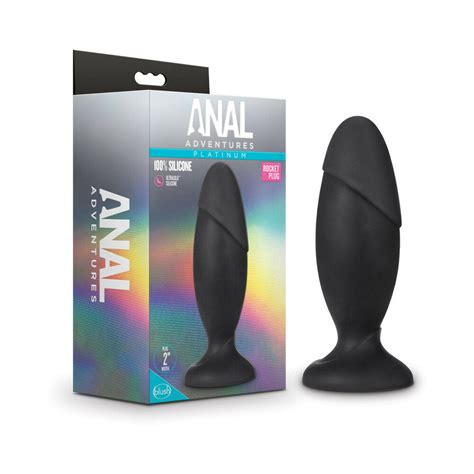 Blush Anal Adventures Platinum Silicone Rocket Plug Black Shop