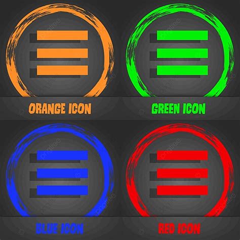 Modern Text Alignment Icons In Vibrant Colors Vector Vector