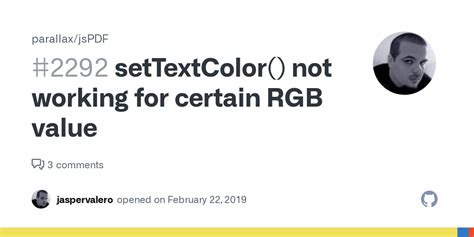 Settextcolor Not Working For Certain Rgb Value · Issue 2292