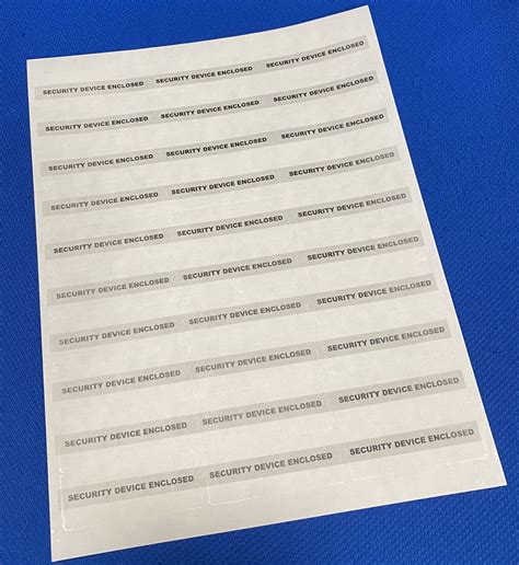 Security Device Enclosed Labels 1 34 X 12 Labels Item Sde2581