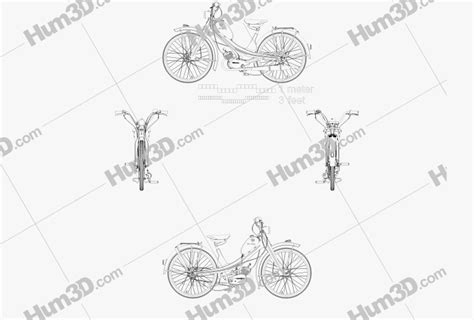 NSU Quickly N 1953 蓝图 3DModels org