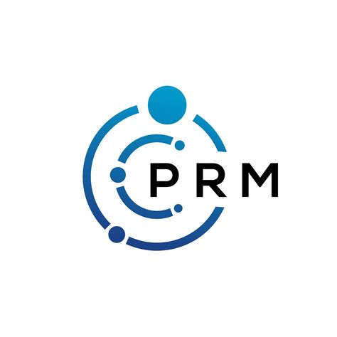 Prm Letter Technology Logo Design On White Background Prm Creative