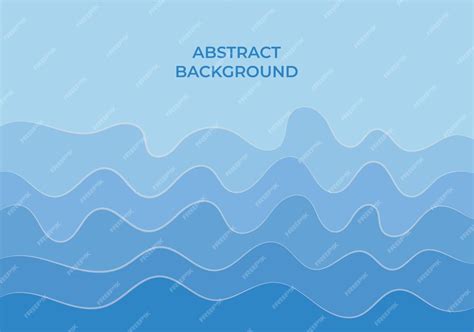 Premium Vector Abstract Blue Sea Wave Background Template