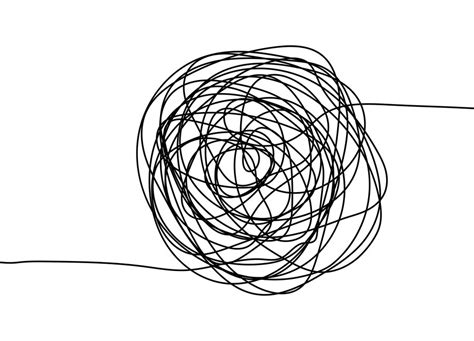 Premium Vector Abstract Tangled Texture Random Chaotic Lines Hand