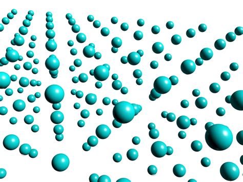 schematic of atoms arranged in a 3d lattice left and in a