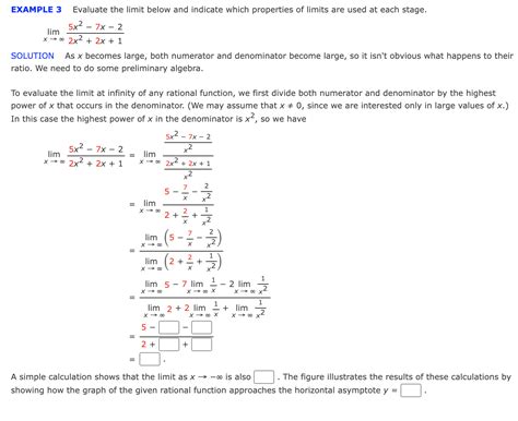 Solved EXAMPLE Evaluate The Limit Below And Indicate Which Chegg