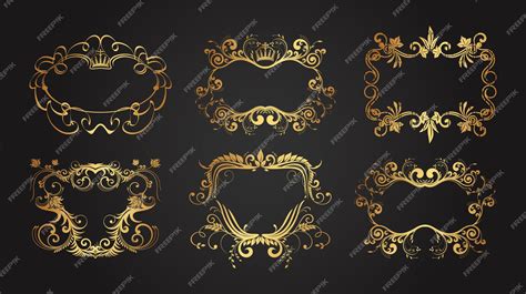 Premium Vector Luxury Decorative Golden Vintage Frames And Borders