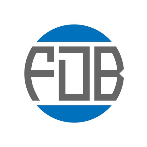 Fdb Letter Logo Design On White Background Fdb Creative Initials