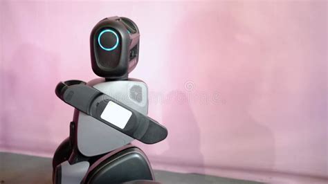 Futuristic Robot Demonstrating Movement In Slow Motion Close Up Stock Footage Video Of