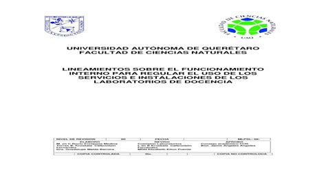 Funcionamiento Interno De Seguridad Laboratorios Docencia Interno De S