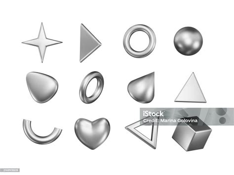 3d 크롬 요소 및 추상 모양 집합입니다 0명에 대한 스톡 벡터 아트 및 기타 이미지 0명 2000년대 스타일 3차원 형태 Istock