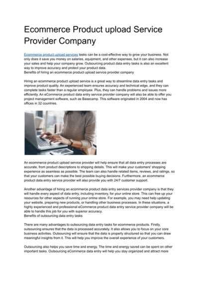 Ecommerce Product Upload Services Pdf