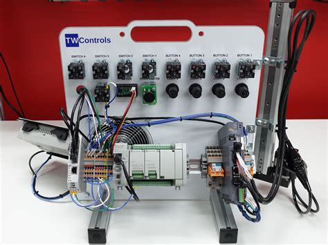tw controls allen bradley micro850 plc trainer with ac drive linear