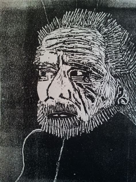 The Man Printmaking Art Carving