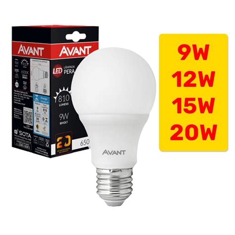 Lâmpada de LED 9W 12W 15W e 20W Bulbo Bivolt Econômica 6500K Branca