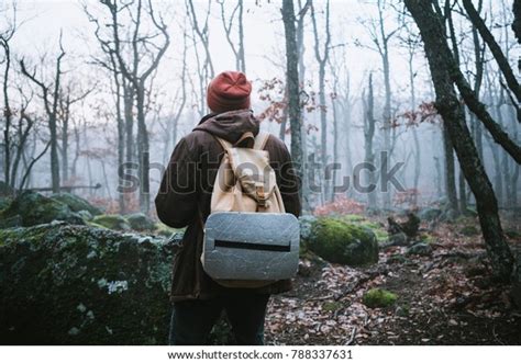 Man Walking On Dark Path Through Stock Photo 788337631 Shutterstock