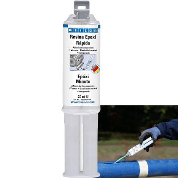 EPOXY MINUTE ADHESIVE 24ML WITH DOUBLE SYRINGE MIXER NOZZLE FOR