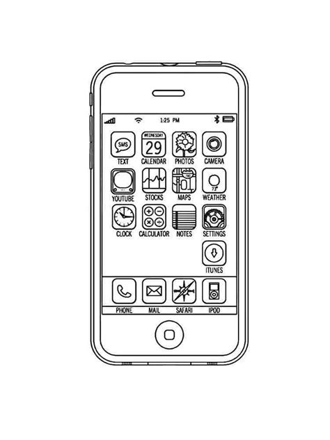 50 Cell Phone Coloring Page 65 Iphone Colors Iphone Printable