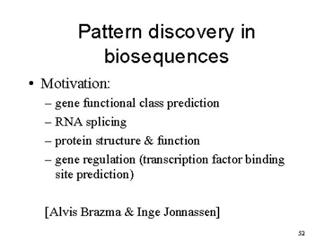 pattern discovery in biosequences