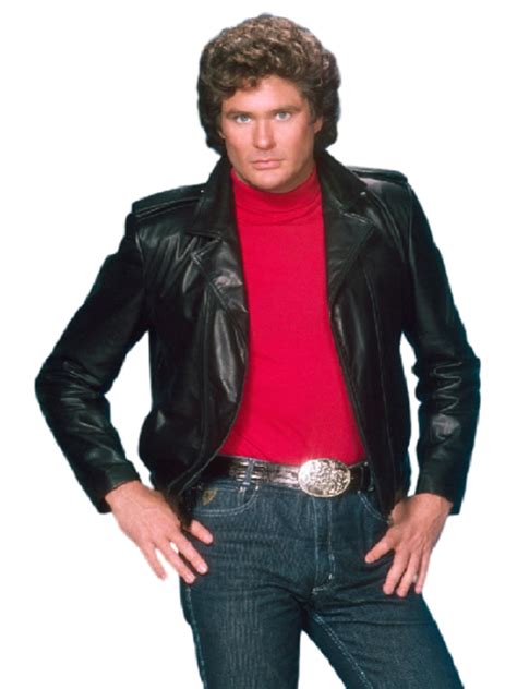 David Hasselhoff Black Leather Jacket Bay Perfect