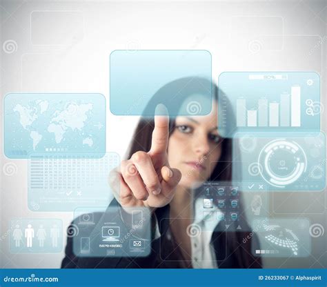 Modern Virtual Screen Stock Image Image Of Innovation 26233067