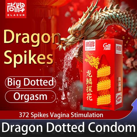 Elasun Dragon 10pcs Dense Large Particles Spike Dotted Condoms