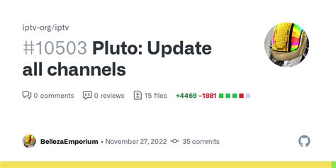 Pluto Update All Channels By Bellezaemporium Pull Request