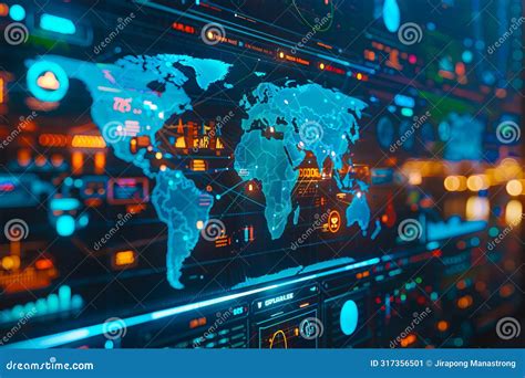 Diagram Scientific Information Futuristic And Technological Dashboard Map Stock Image Image Of