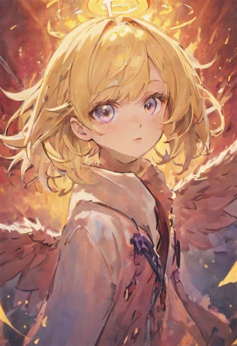 금발 머리를 가진 여성 십대 악마 파란 눈 검은 날개 꼬리와 뿔 펑크 록 의류 Seaart Ai