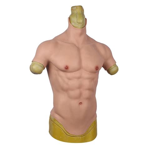 Buy Wqcz Silicone Muscle Half Body Suit Realistic Male High Collar