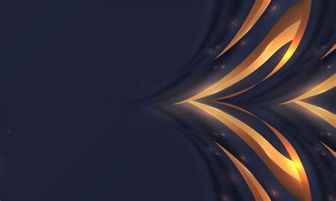 추상 파란색과 금색 럭셔리 배경 프리미엄 벡터